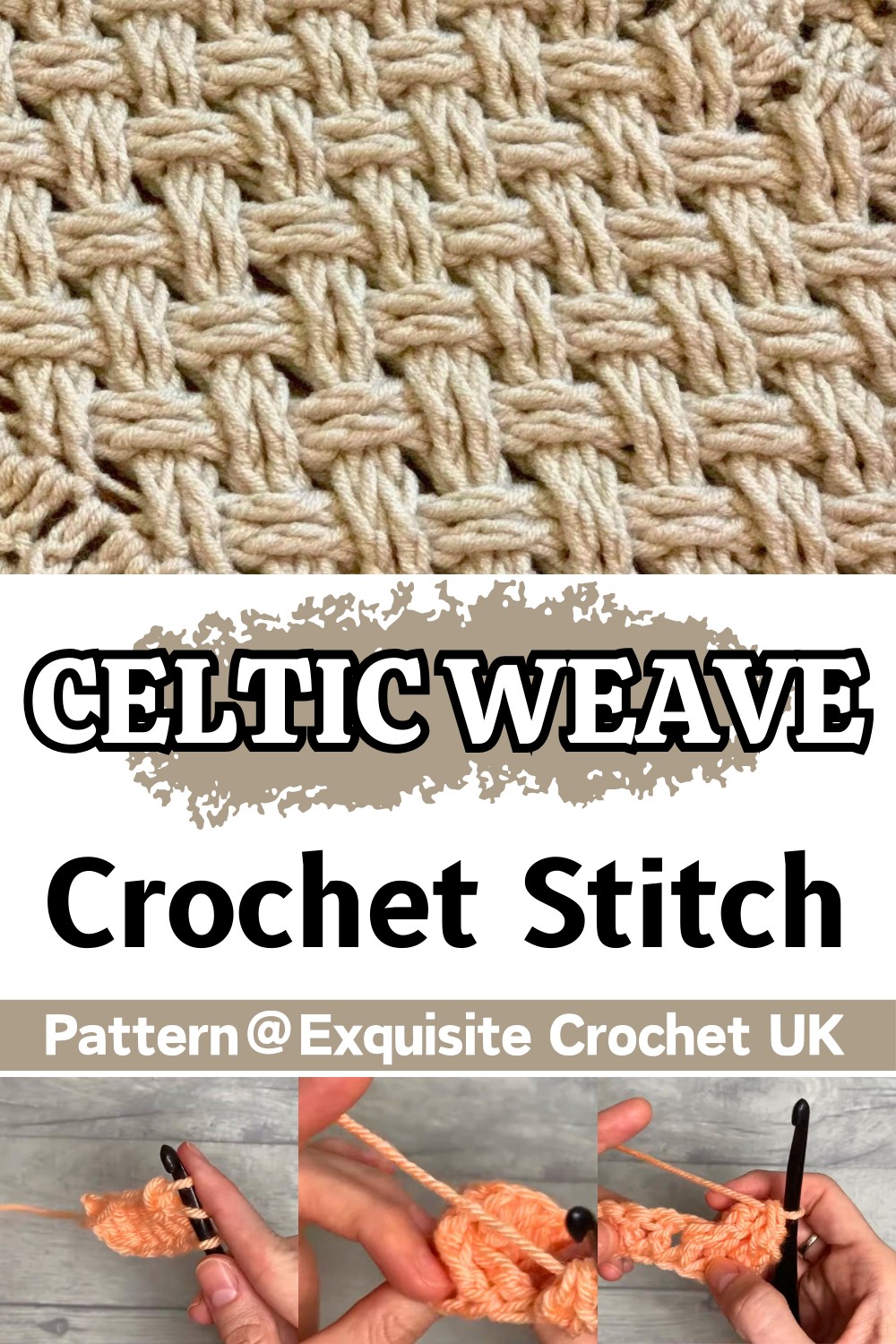 Crochet Celtic Weave Stitch Tutorial for Textured Projects - Yarn Items