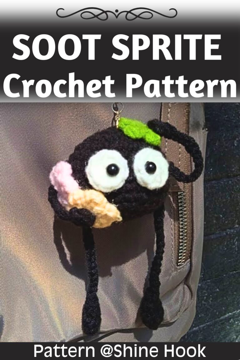 Crochet Soot Sprite Keychain for Soft Yarn Toy - Yarn Items