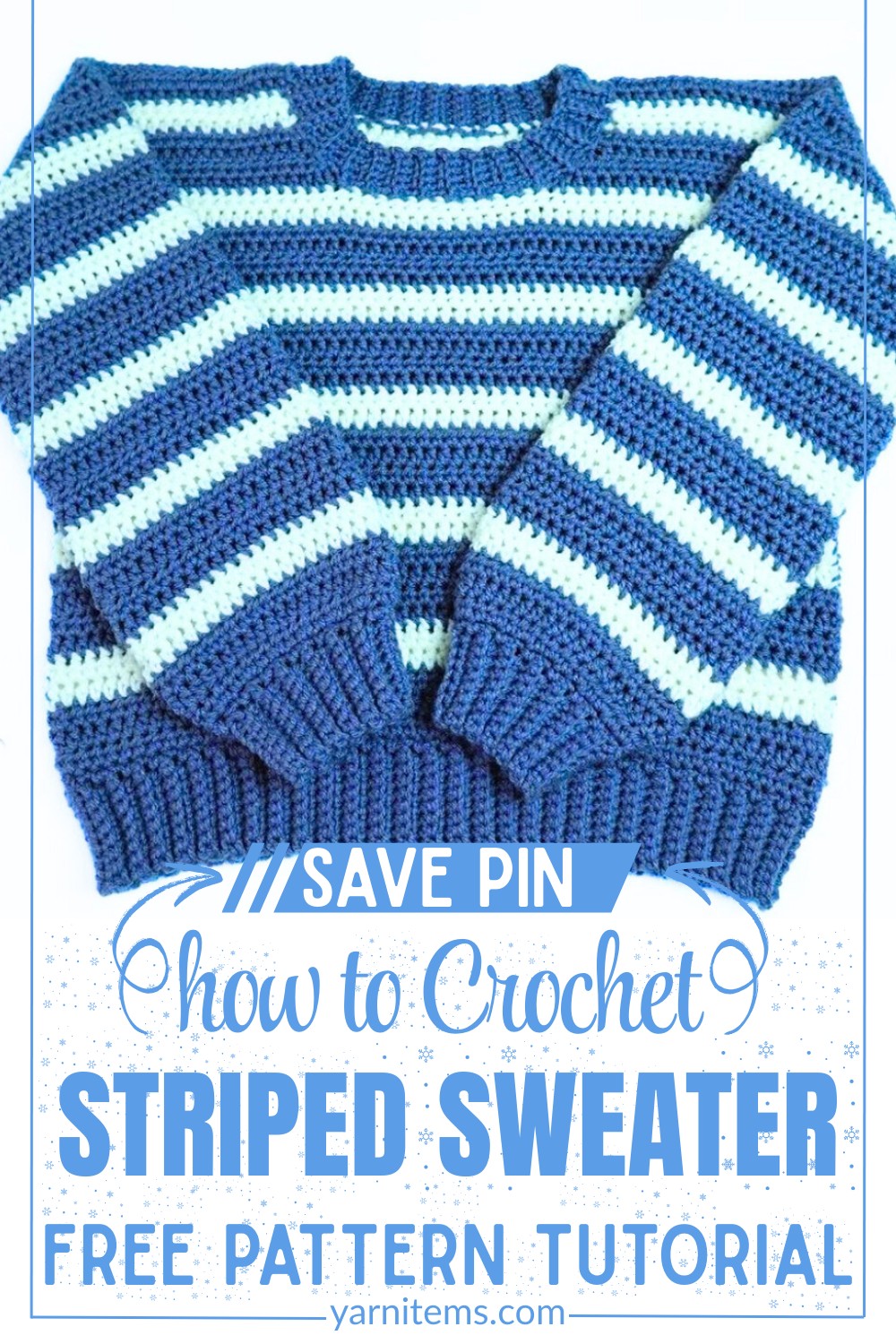 Striped Crochet Sweater Pattern - Classic Style for Cold Days - Yarn Items