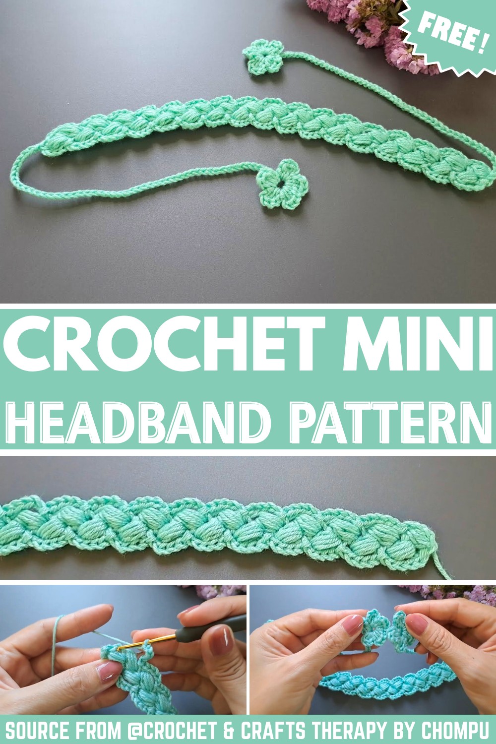 Easy Crochet Mini Headband Tutorial - Yarn Items