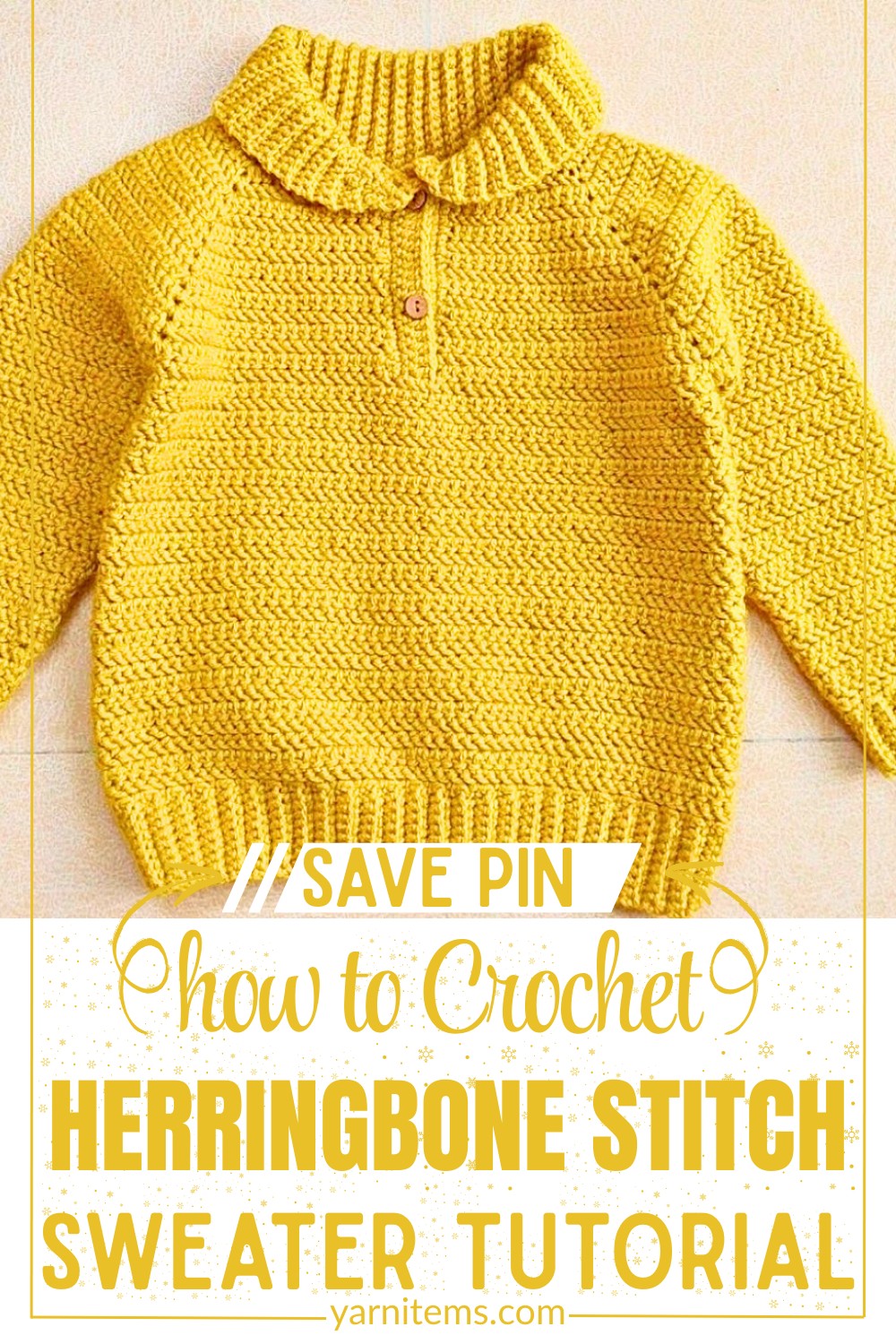 Crochet Herringbone Stitch Sweater – Easy Textured Design - Yarn Items