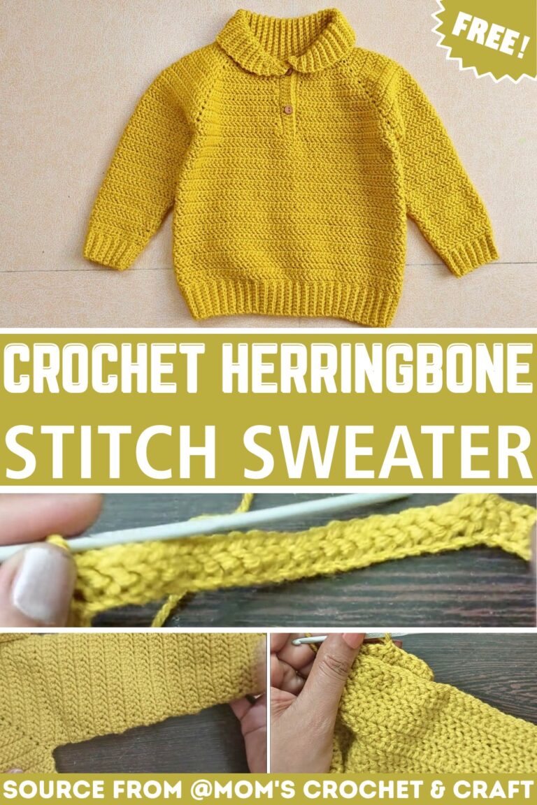 Crochet Herringbone Stitch Sweater Tutorial - Yarn Items