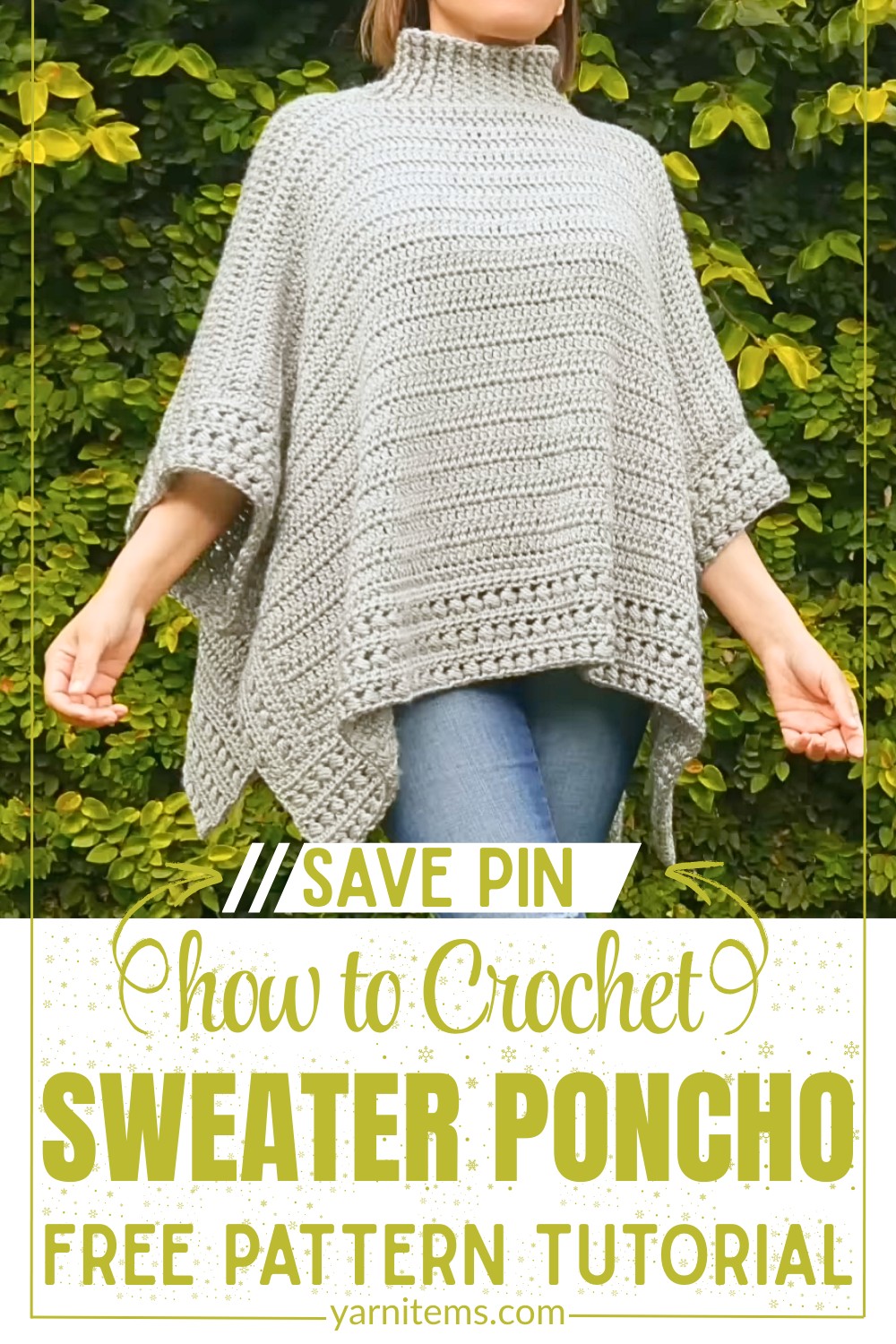 Crochet Poncho with Ribbed Neck That Brings Handmade Warmth - Yarn Items