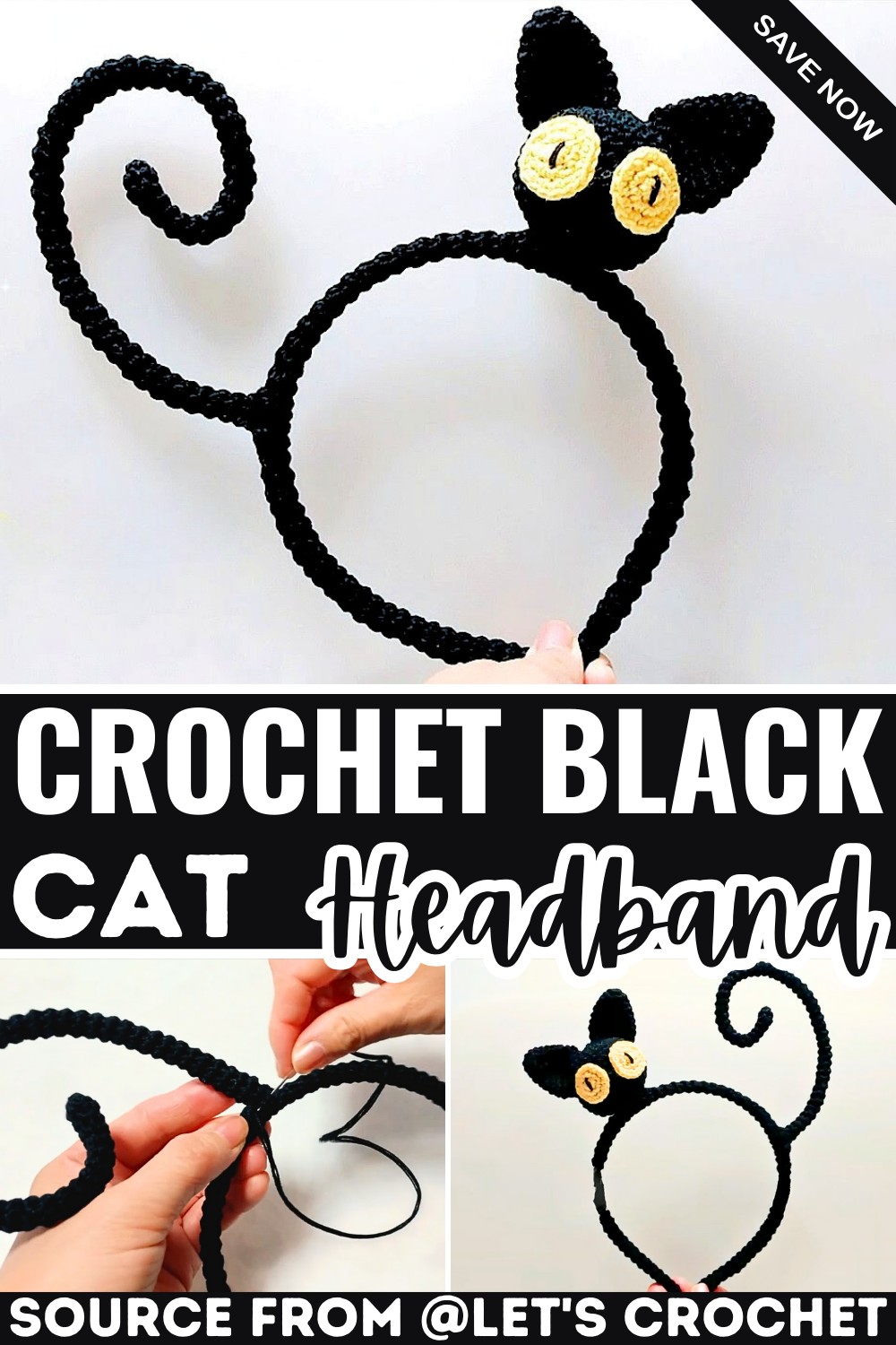 Crochet Black Cat Headband Tutorial for a Fun and Functional - Yarn Items