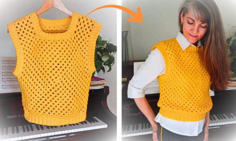 Easy Crochet Granny Square Vest Tutorial – Beginners Welcome - Yarn Items