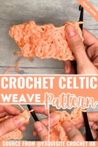 Crochet Celtic Weave Stitch Tutorial for Textured Projects - Yarn Items