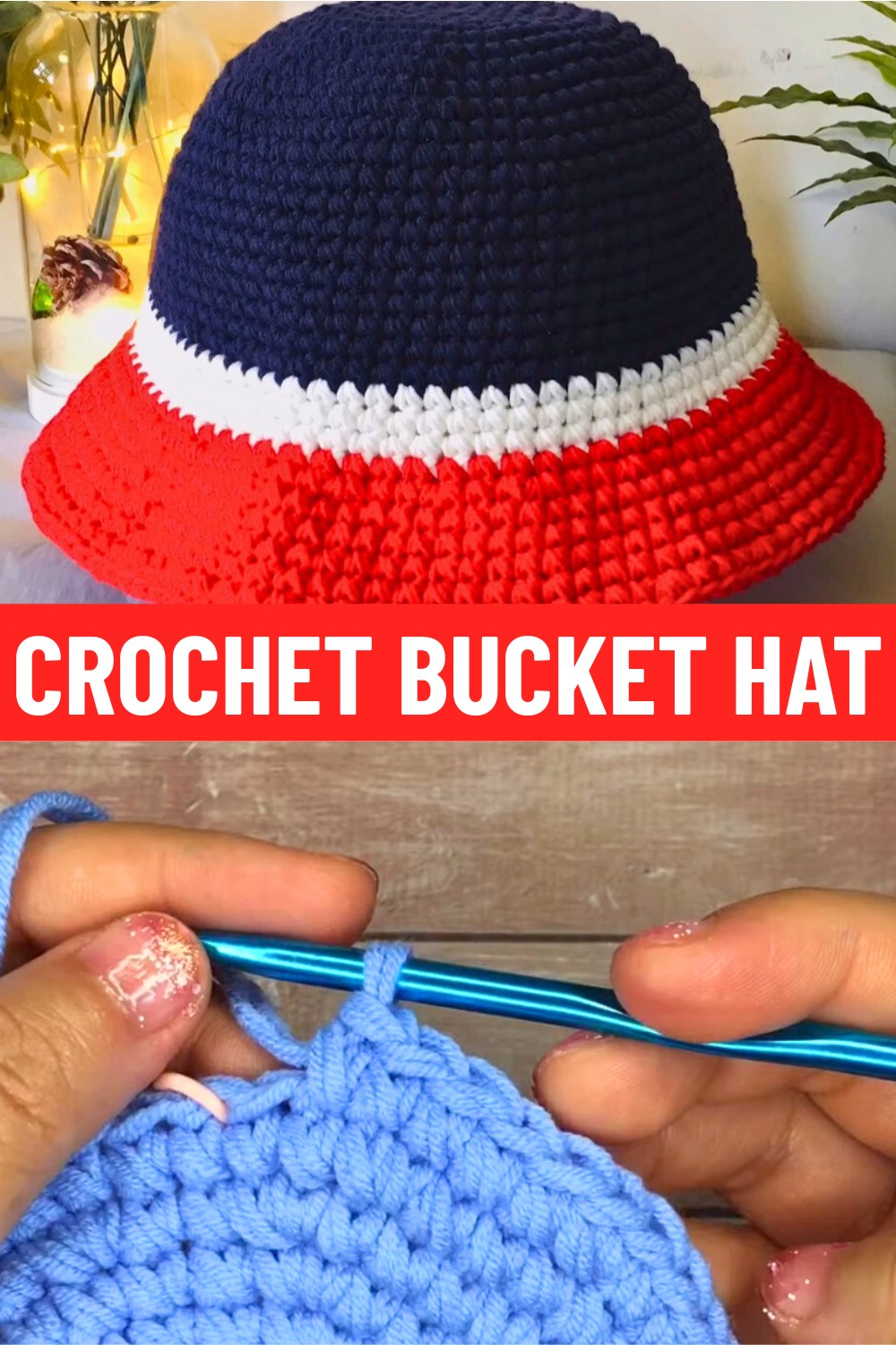 Crochet Bucket Hat Pattern – Sleek Color Block Style - Yarn Items