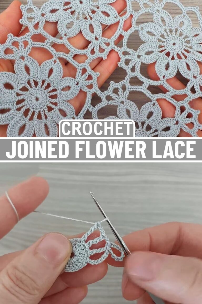 Crochet Joined Flower Lace Pattern - Tutorial for Elegant Designs ...