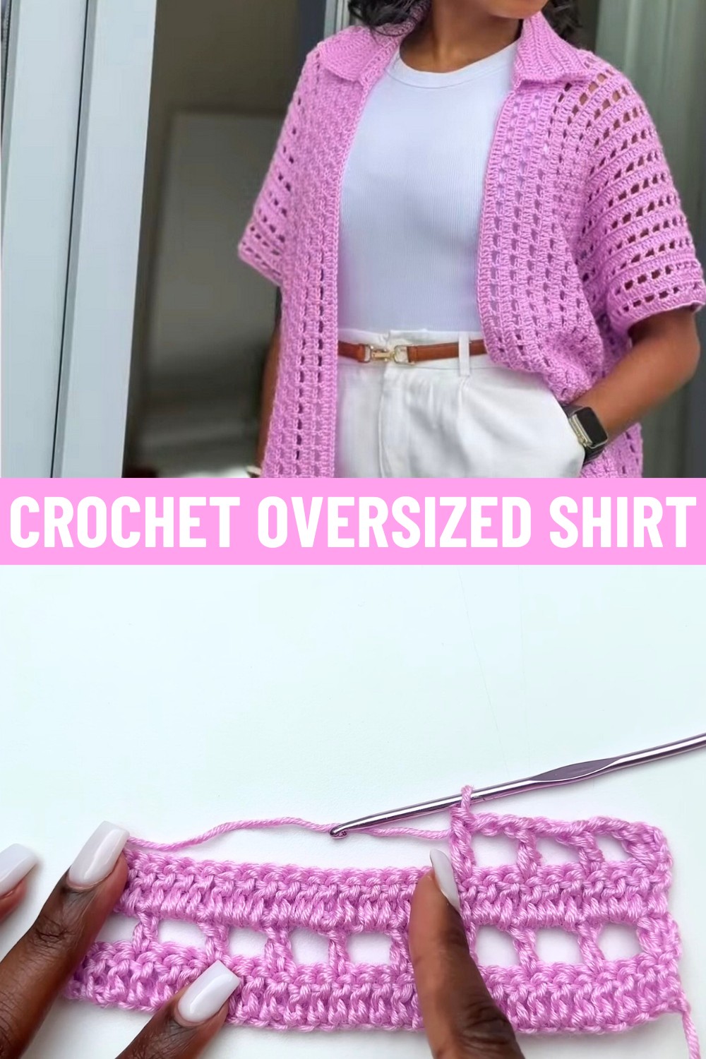 How to Crochet an Oversized Shirt – Easy Step-by-Step Tutorial - Yarn Items