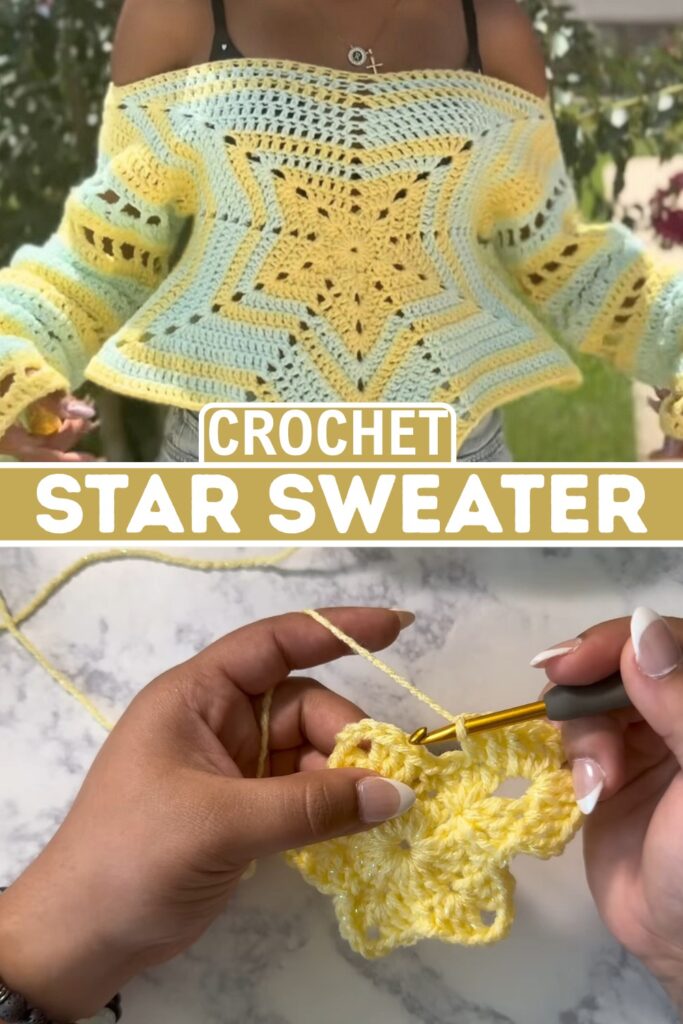 Crochet Star Sweater Pattern – Stylish and Easy to Make - Yarn Items