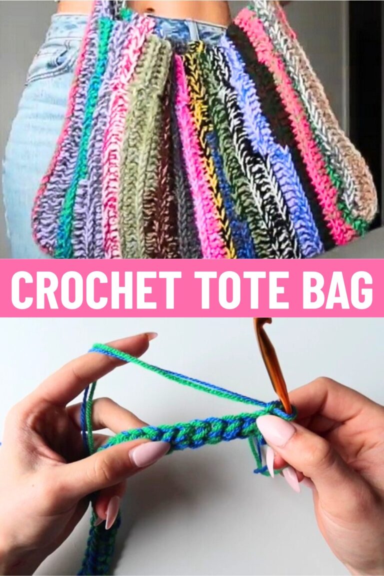 Easy Scrap Yarn Tote Bag Crochet Tutorial for Beginners - Yarn Items